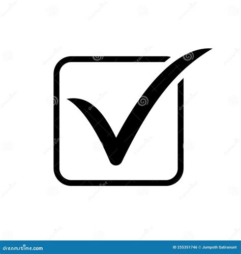 Check Mark Box Icon Tick Symbol Election Vote Stock Vector