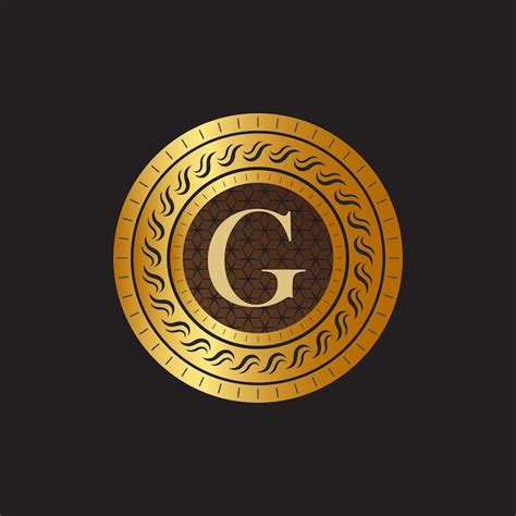 Premium Vector Emblem Letter G Weaving Circle Monogram Graceful Template Simple Logo Design