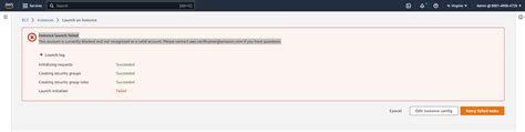 Instance Launch Failed AWS Re Post