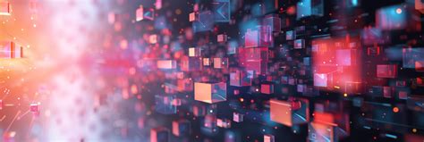 Big Data Analysis Abstract Background With Floating Geometric Shapes Where Squares Premium Ai