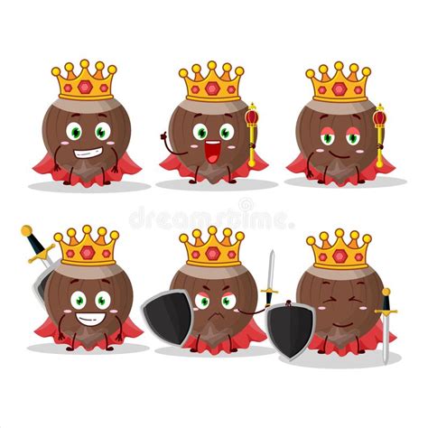 A Charismatic King Hazelnut Cartoon Character Wearing A Gold Crown