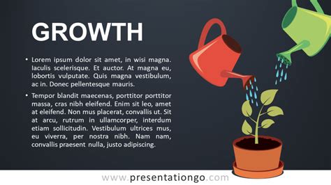 Business Growth Plant Metaphor Powerpoint Template