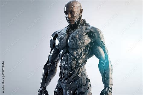 Ai Technology Sci Fi And Cyborg Man Futuristic Robot Or Fantasy