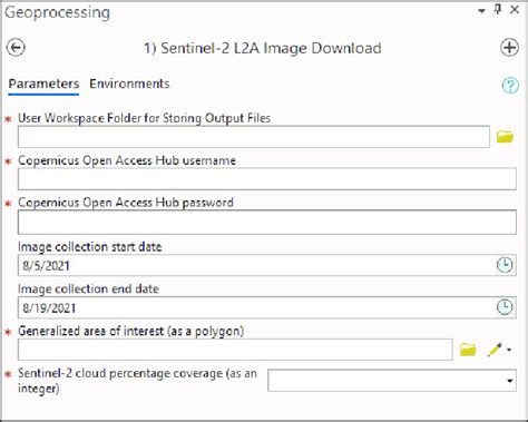 Sentinel 2 L2a Image Download Tool Dialog Box In Arcgis Pro Desktop Download Scientific Diagram