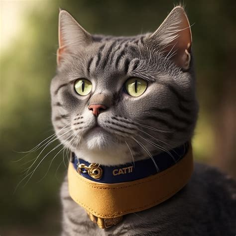 Premium Photo Cat With A Collar That Says Cat On It
