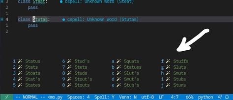 quick fix panel for spell r neovim