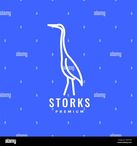 Walking Bird Lake Stork Beauty Long Neck Minimal Logo Design Vector Stock Vector Image And Art Alamy