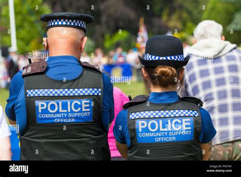 Man And Woman Male And Female Police Community Support Officer Pcso
