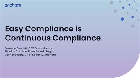 Easy Compliance Is Continuous Compliance Ppt