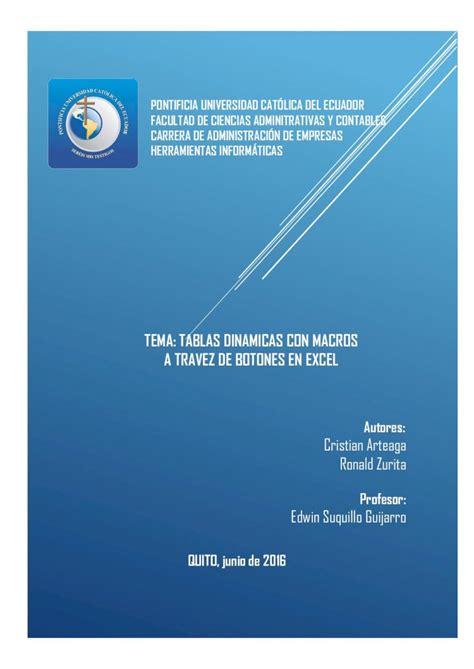 PDF Tablas Dinámicas con Macros en Excel DOKUMEN TIPS