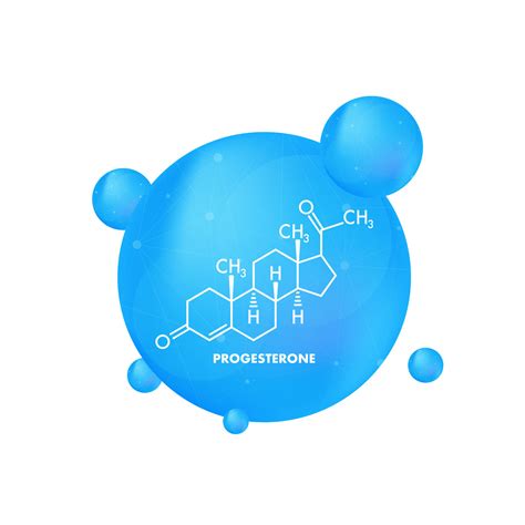 Progesterone Female Sex Hormone Molecule Vector Illustration 29891494 Vector Art At Vecteezy
