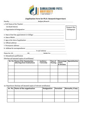Fillable Online Application Form For Ph Fax Email Print PdfFiller