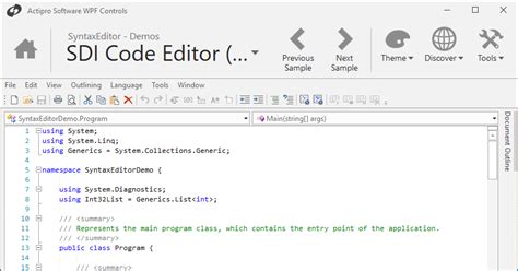 Actipro Syntaxeditor For Wpf 20172