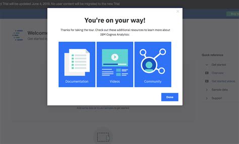 Ibm S Cognos Analytics Product Tour And Onboarding Checklist
