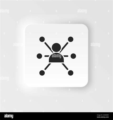 Business Network Product Neumorphic Style Vector Icon Simple Element