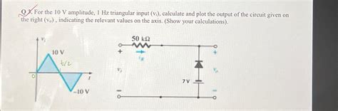 Solved Q3 ﻿for The 10v ﻿amplitude 1hz ﻿triangular Input