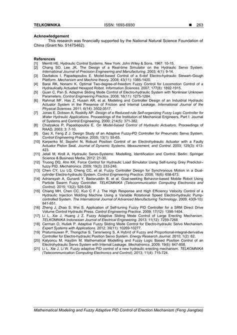 Mathematical Modeling And Fuzzy Adaptive PID Control Of Mechanism PDF