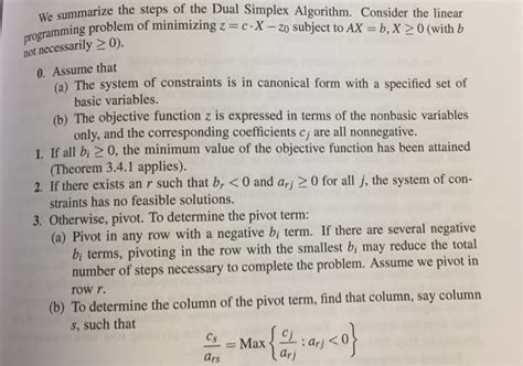 2 Of The Dual Programming Problem Cannot Exist A The