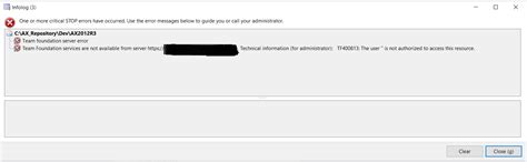 Tf400813 The User ” Is Not Authorized To Access This Resource In Ax