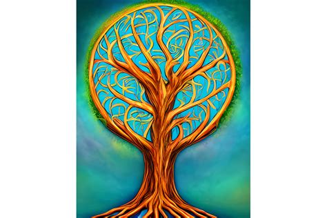 Circular Tree Of Life Image Graphic By L M Dunn Creative Fabrica