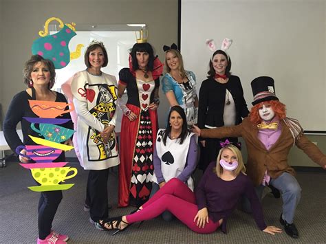 Alice In Wonderland Group Costume Team Halloween Costumes Team Costumes Halloween Cosplay