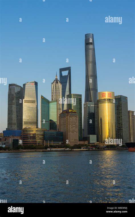 Skyline Of The Lujiazui Financial District With The Shanghai Tower Tallest The Shanghai World