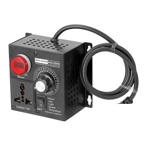 Voltage Regulator AC 4000W Compact Variable Voltage Controller Portable Speed Temperature Light