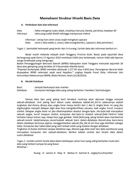 Memahami Struktur Hirarki Basis Data Pdf