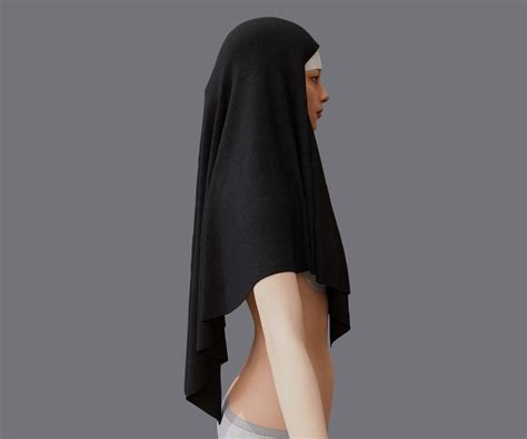 Nuns Veil Wimple 3d Model By Aleopix