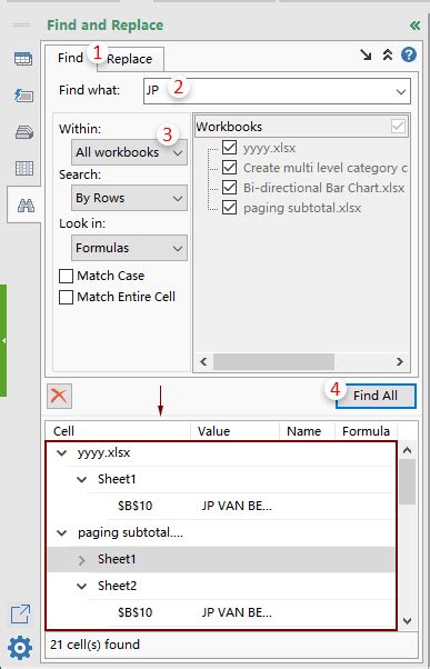 How To Search Value In All Open Excel Workbooks