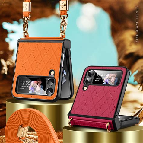 Suitable For Samsung Z Flip4 Lanyard Phone Case Folding Messenger Lovreko