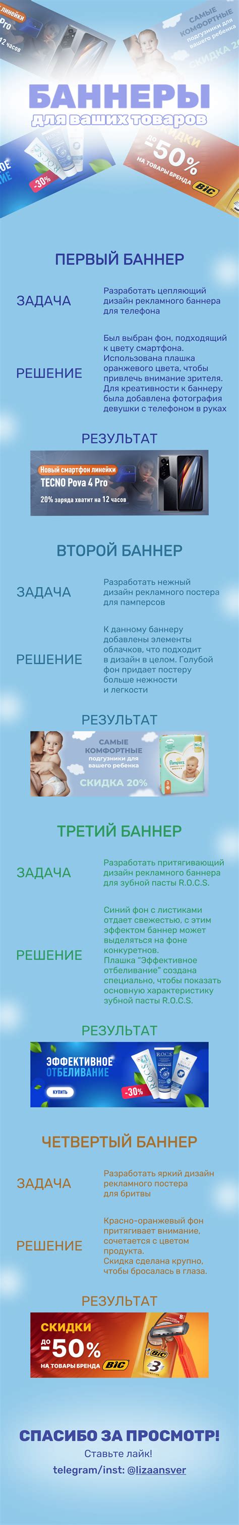 Рекламные баннеры On Behance