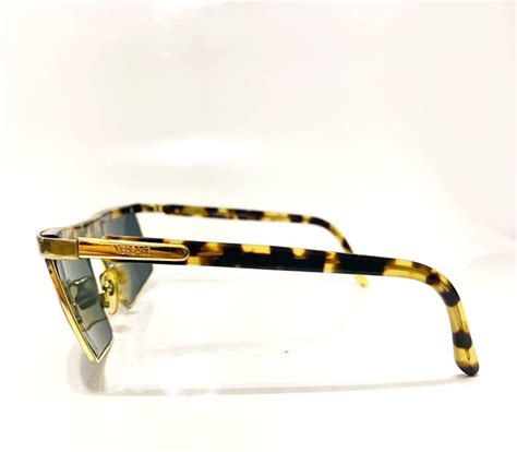1990s Versace Gold Metal Tortoiseshell Sunglasses For Sale At 1stdibs