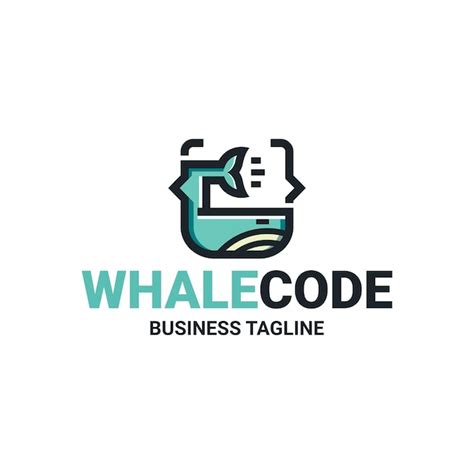 Premium Vector Whale Code Logo Vector Premium Vector Whale Code Logo Vector