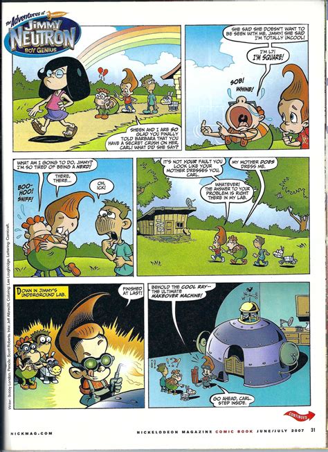 Jimmy Neutron Nickelodeon Magazine Comic I Found Rjimmyneutron