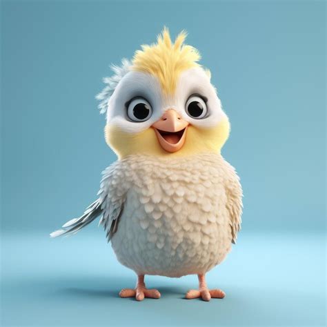 Premium Ai Image Realistic 3d Rendering Of A Happy Fluffy And Cute