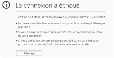 EasyPHP Firefox ne peut établir de connexion avec le serveur EDI
