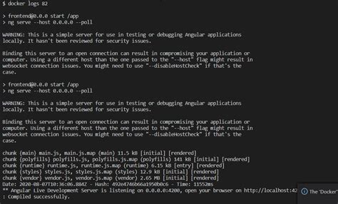 Docker Network Live Reload Nodeangular App Stack Overflow