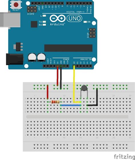Temperature Sensor Using Ntc Thermistor Arduino Ntc Arduino Sensors Arduino Arduino