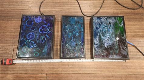Backlit Epoxy Wall Art Triptych Etsy