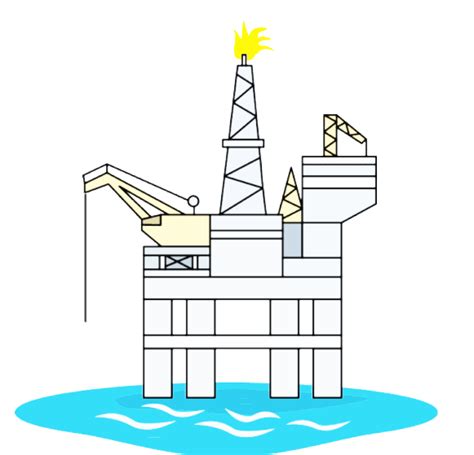 Technology Animated Clipart Oil Rig Platform Animated Clipart