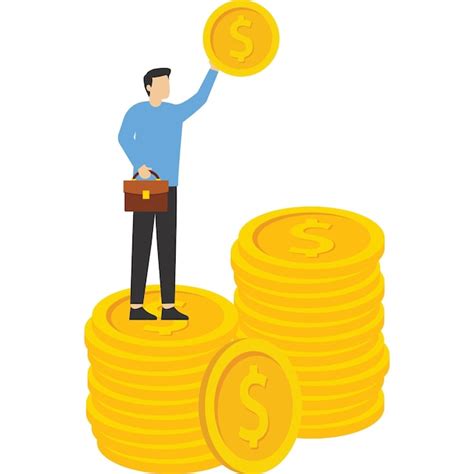 Man Arranging Coins Vectors And Illustrations For Free Download