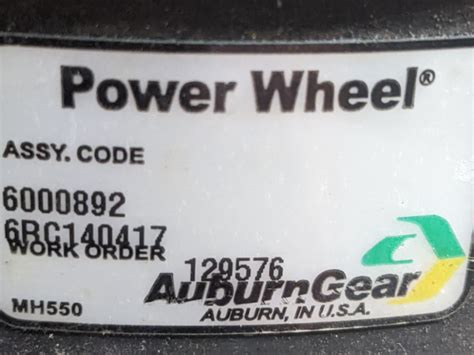 Auburn Gear Power Wheel Planetary Drive 6000892 6rc140417 Ebay