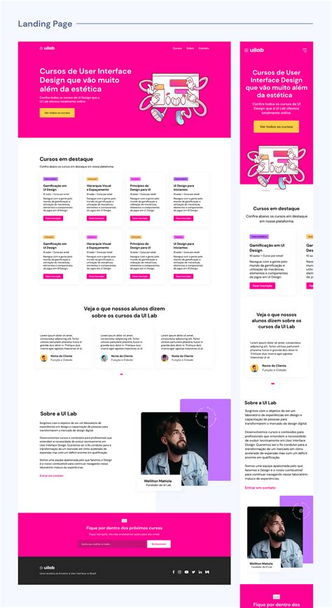 UI Lab Landing Page Behance