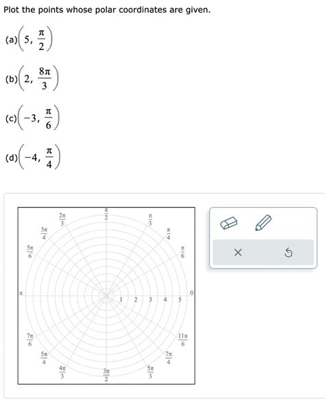 solved plot the points whose polar coordinates are given