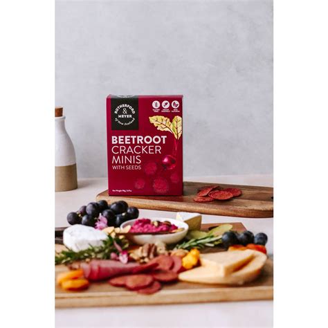 Rutherford And Meyer Beetroot Cracker Minis With Seeds 90g Woolworths