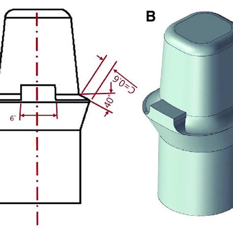 A Specimen Diagram Unit Mm B Dimensional Design Of Abutment Download Scientific Diagram