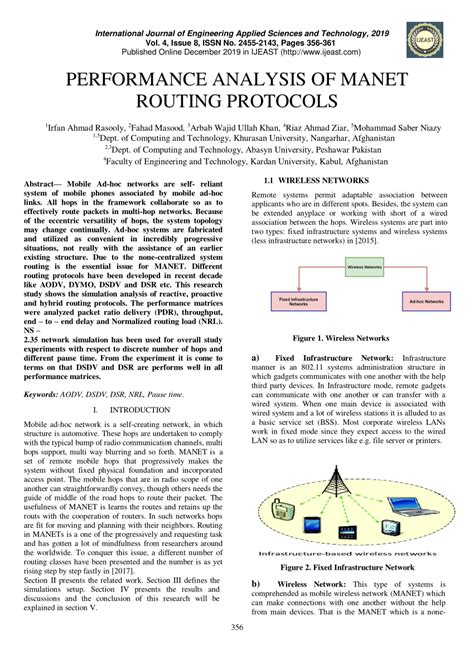 pdf performance analysis of manet routing protocols