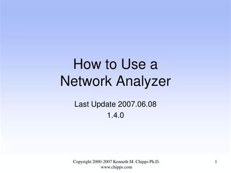 PPT How To Use A Network Analyzer PowerPoint Presentation Free Download ID 193024