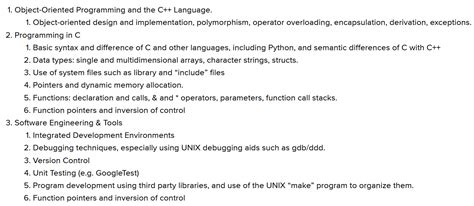ecs 036b syllabus software development and object oriented programming in c